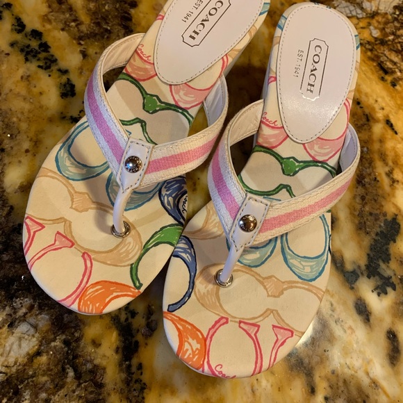 Coach | Shoes | Coach Wedge Sandals | Poshmark